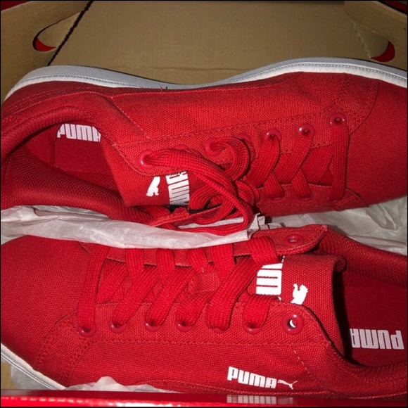 Puma | Shoes | Red And White Puma | Poshmark